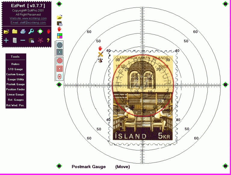 EzPerf - Stamp Perforation Measurement Software From SoftPro